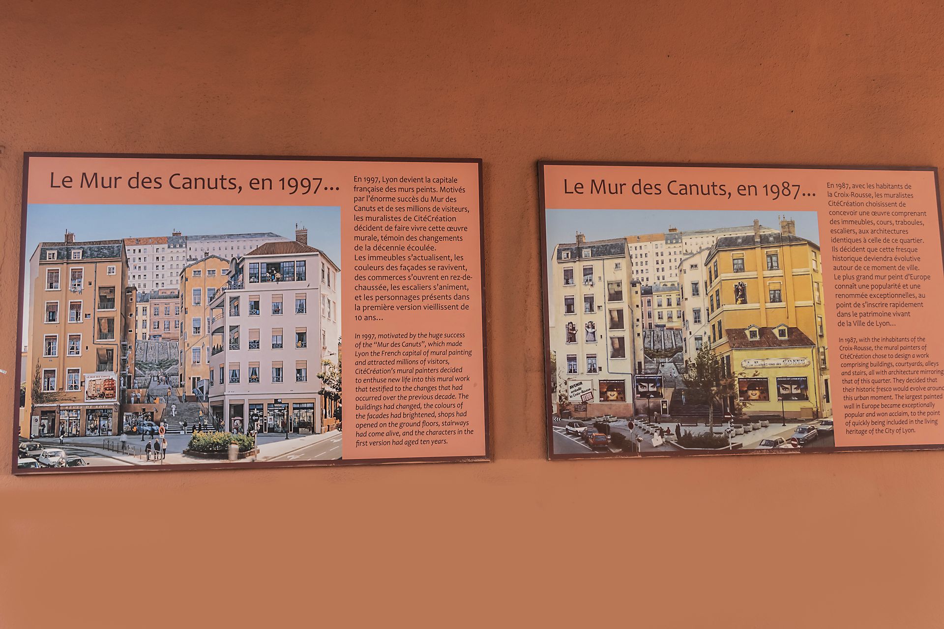 Le mur des Canuts dans le quartier de la Croix-Rousse à Lyon ...